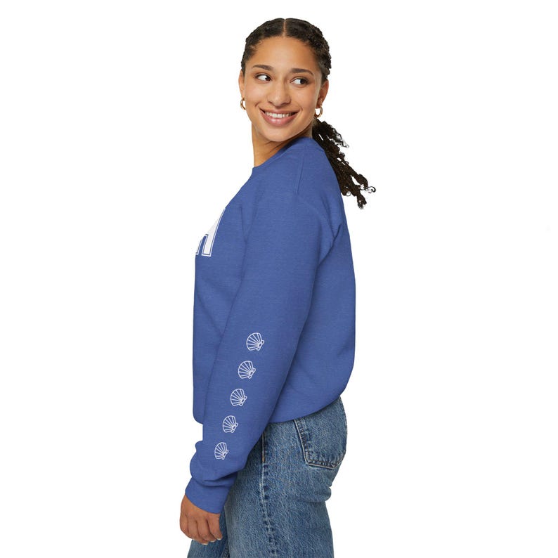 Beach Sweatshirt With Scallop Shell Sleeve - Etsy