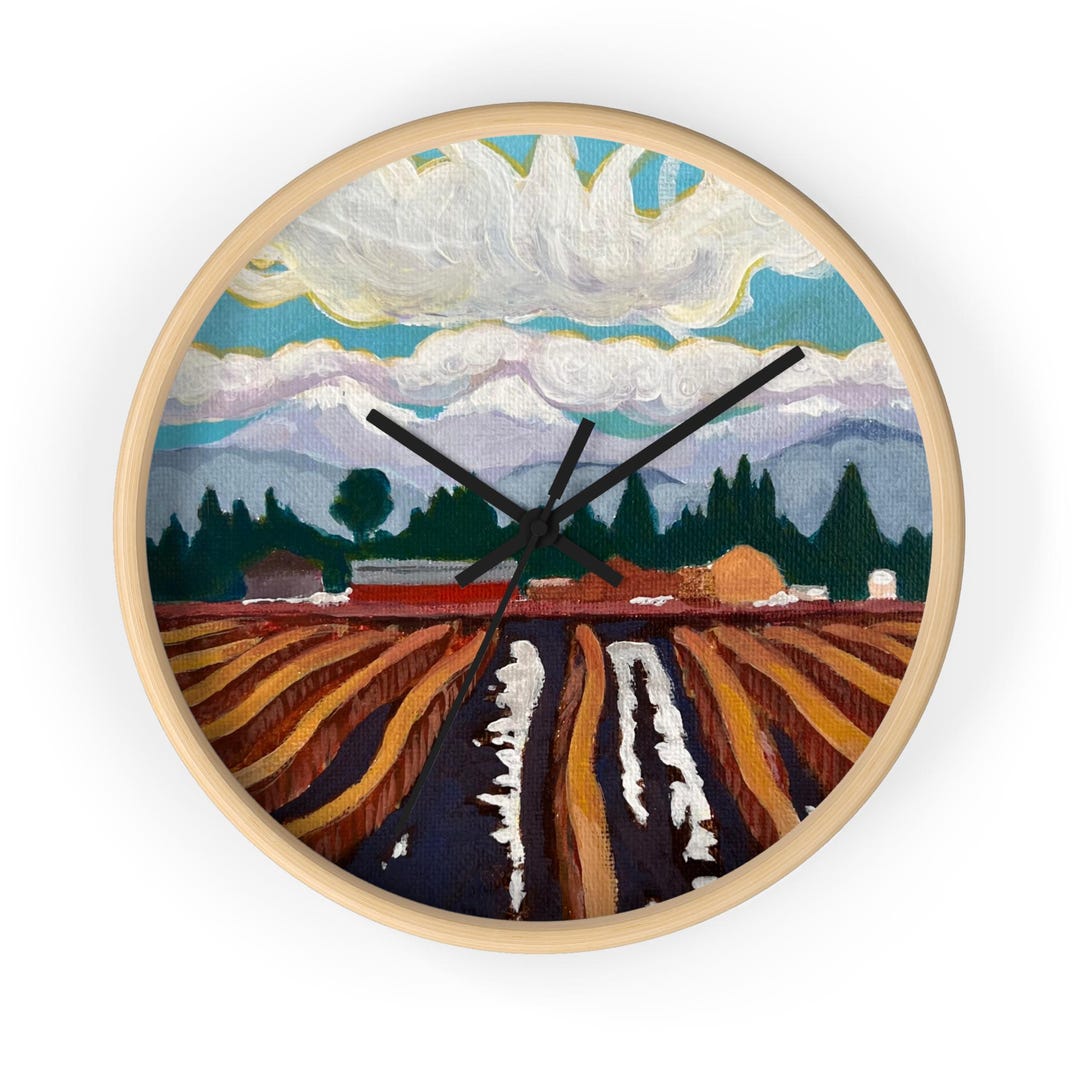 County Field Clock - Etsy