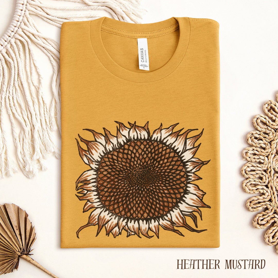 Fall Sunflower Shirt for Her Sunflower Floral Tee Shirt Summer Sunshine ...