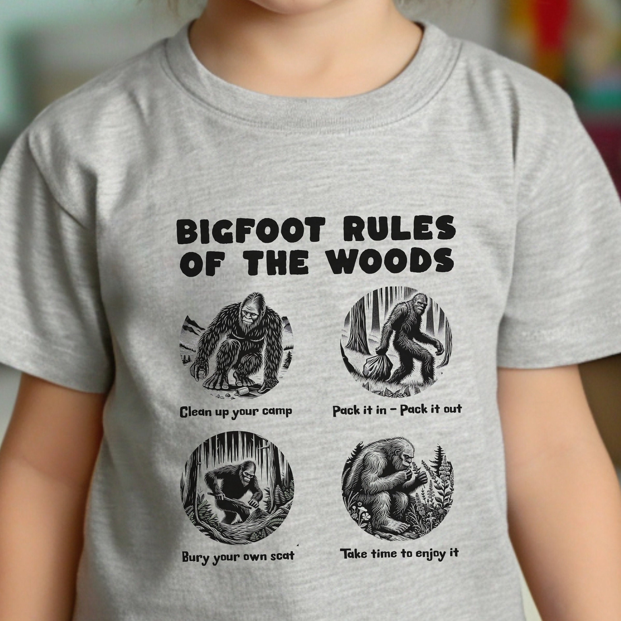 Funny Bigfoot Shirt for Kids Bigfoot, Sasquatch Shirt, Bigfoot Shirt ...