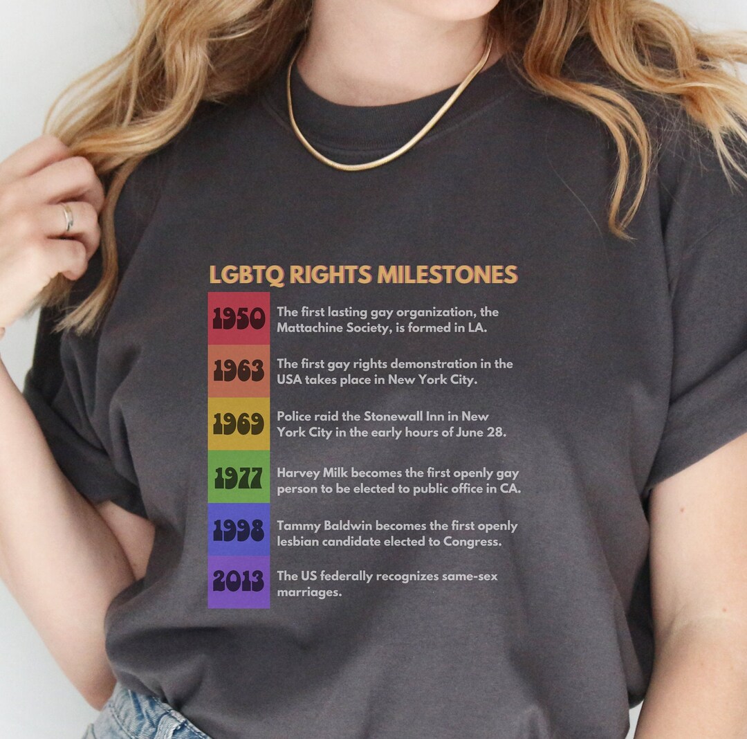 LGBTQ Rights Milestones Shirt Pride Month, Pride Month Shirt, Pride ...