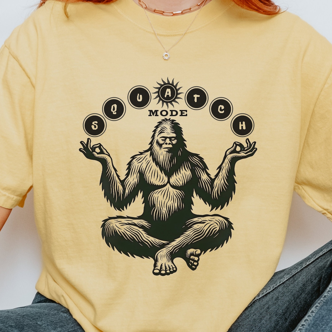 Funny Sasquatch Shirts Hiking Bigfoot Sasquatch Shirt Funny Yoga Shirts ...
