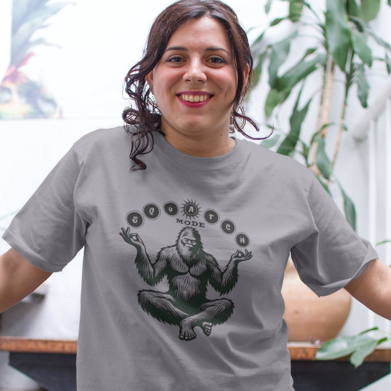 Funny Sasquatch Shirts Hiking Bigfoot Sasquatch Shirt Funny Yoga Shirts ...