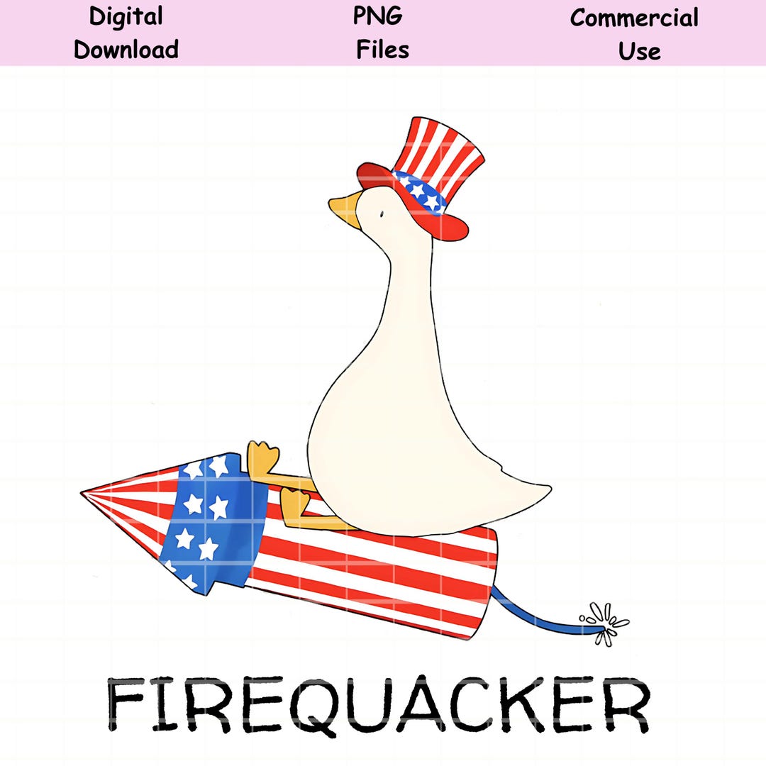 Firequacker Goose PNG, USA 4th of July Shirt Design, American Flag ...
