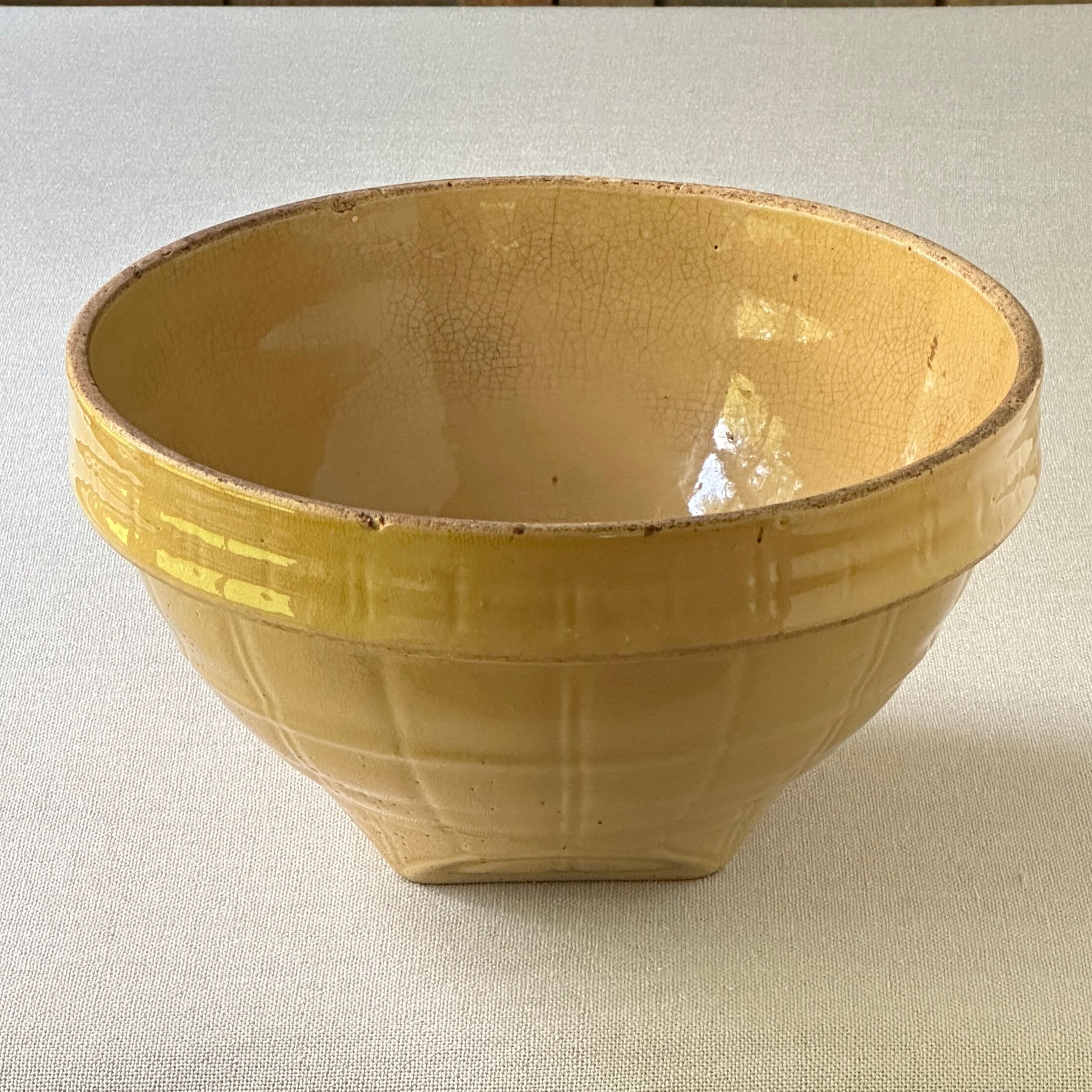 Vintage Stoneware. Large, Yellow Mixing Bowl. Great Farmhouse Decor ...