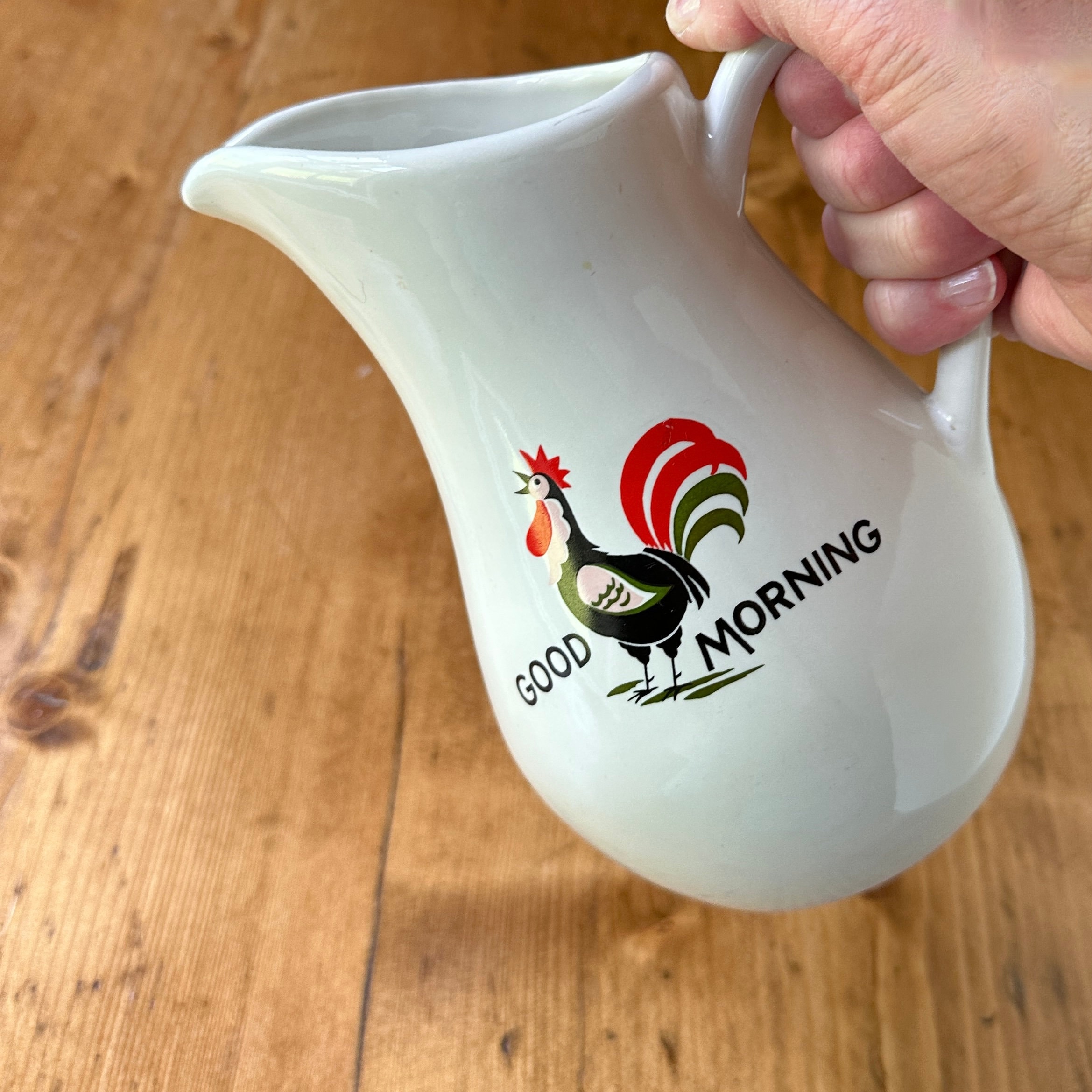 Vintage Kellogg's Milk Pitcher. Good Morning With Rooster. Collectable ...