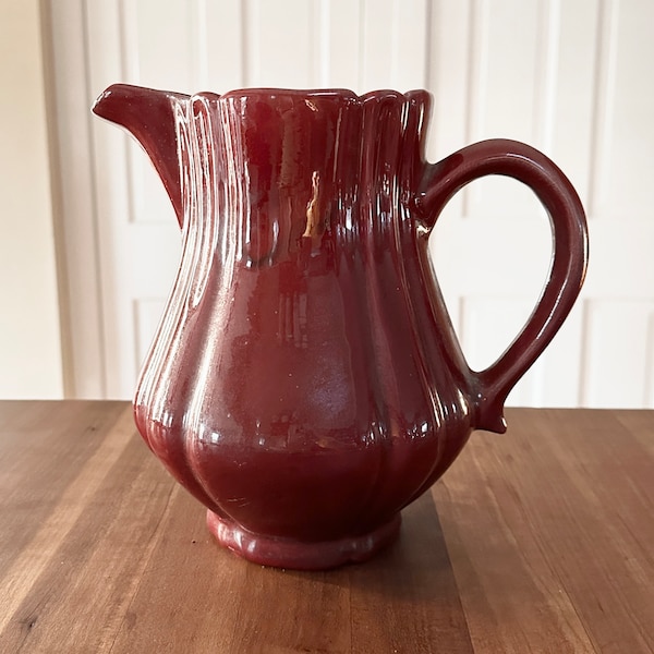 Red Ceramic Pitcher - Etsy