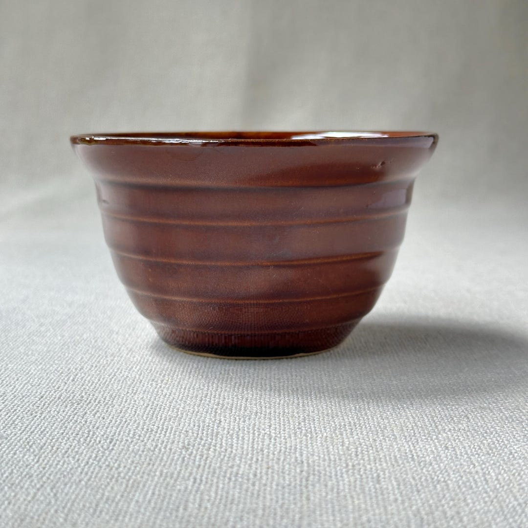 Vintage Small Bowl. Brown Ovenproof Marcus Mixing Bowl With Rings ...