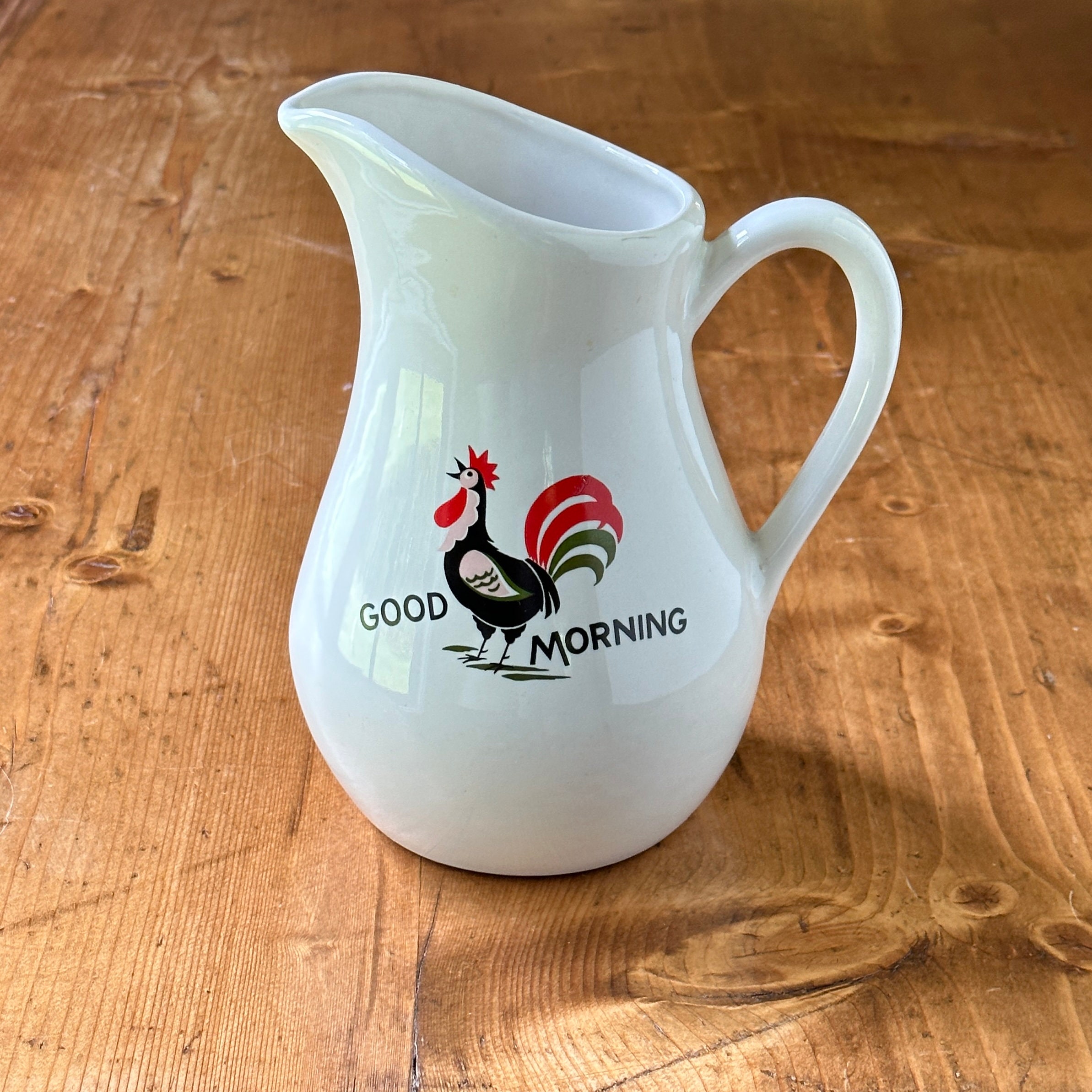 Vintage Kellogg's Milk Pitcher. Good Morning With Rooster. Collectable ...