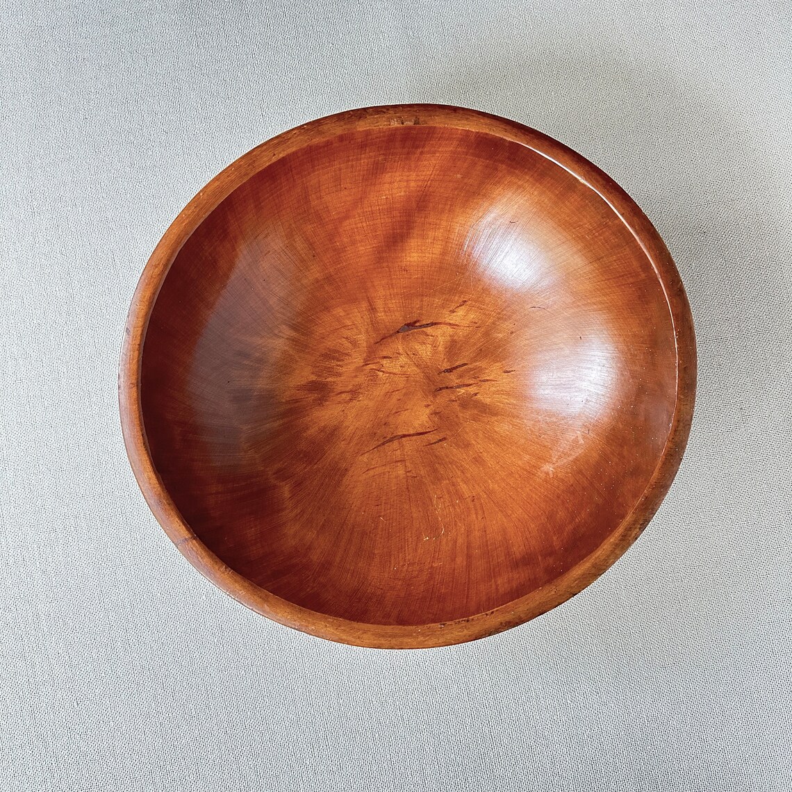 Vintage Large Wood Bowl With Beautiful Graining. - Etsy