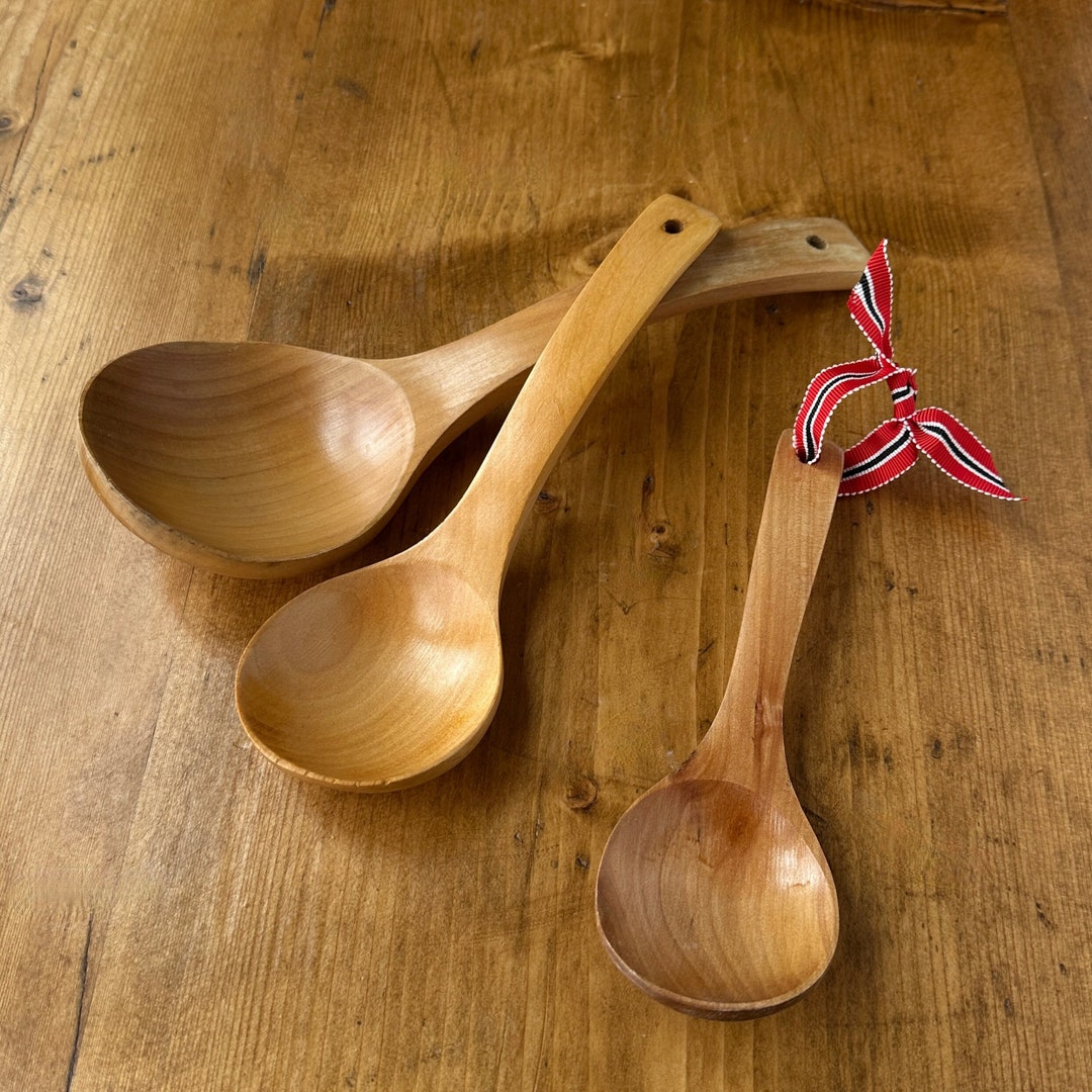 Vintage Wood Spoon Set, MCM Wood Serving Spoons, Utensils, Set of 3 - Etsy