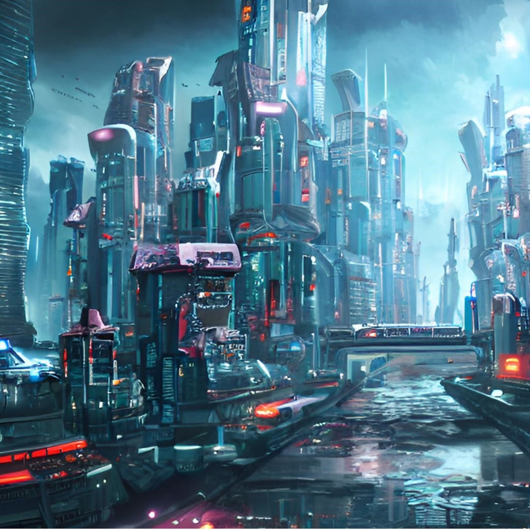 Digital Futuristic City Scape for Gaming, Art, Sci-fi, Role Play ...