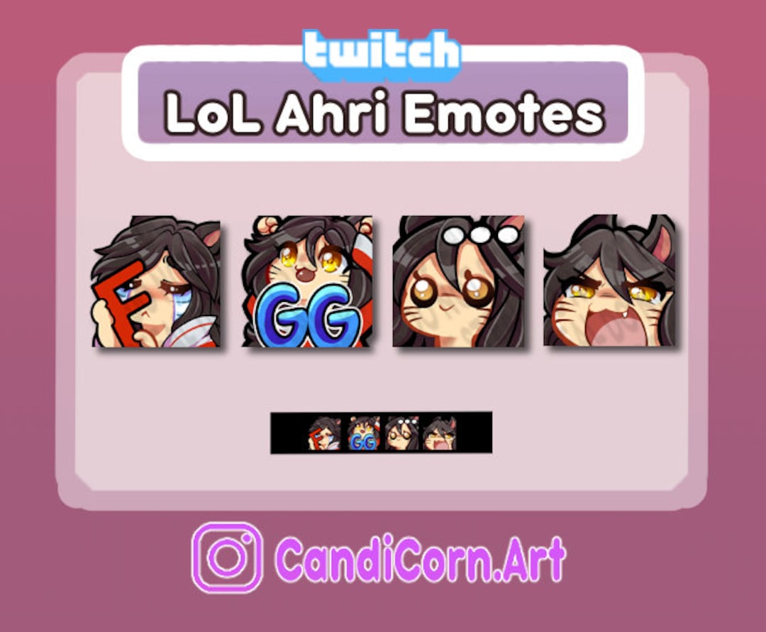 Ahri Twitch Emotes / Emote Twitch / Twitch Emote / Graphics for Stream ...