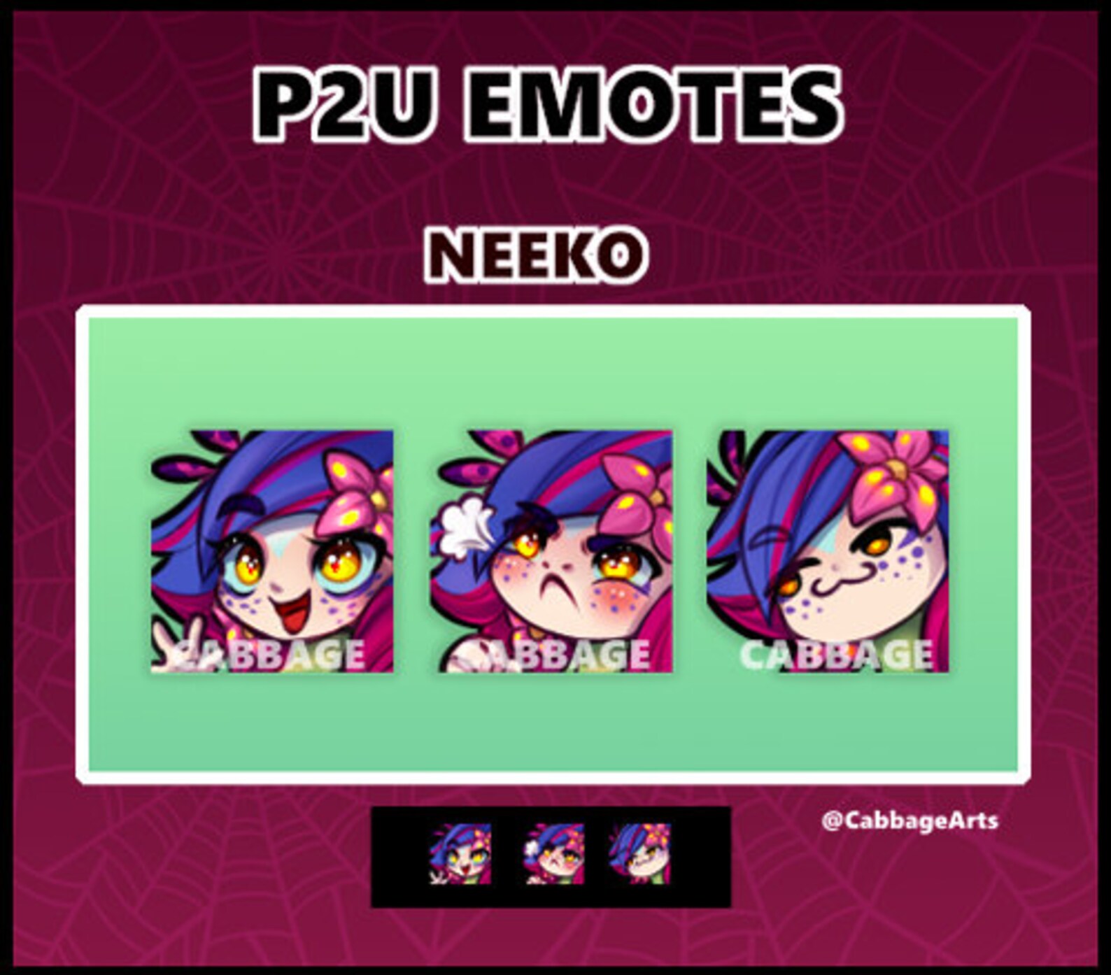 Neeko Twitch Emotes / Emote Twitch / Twitch Emote / Graphics for Stream ...