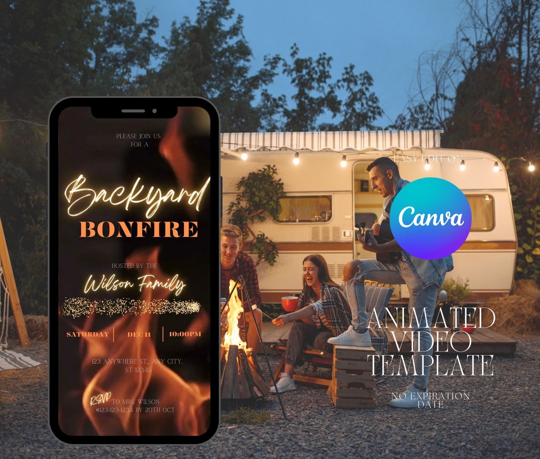 Electronic Bonfire Backyard Party|backyard Bbq|bonfire Birthday Party ...