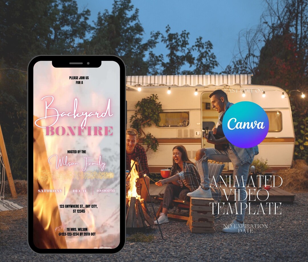 Electronic Bonfire Backyard Party|backyard Bbq|bonfire Birthday Party ...