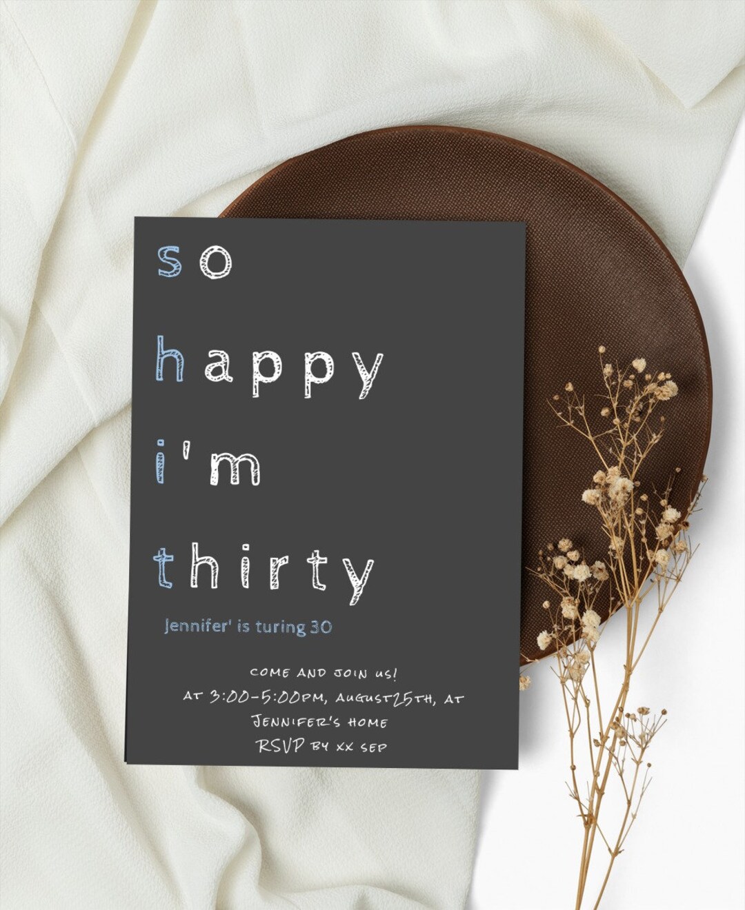 Editable SHIT I'm 30 Birthday Invitation so Happy I'm 30 Editable ...