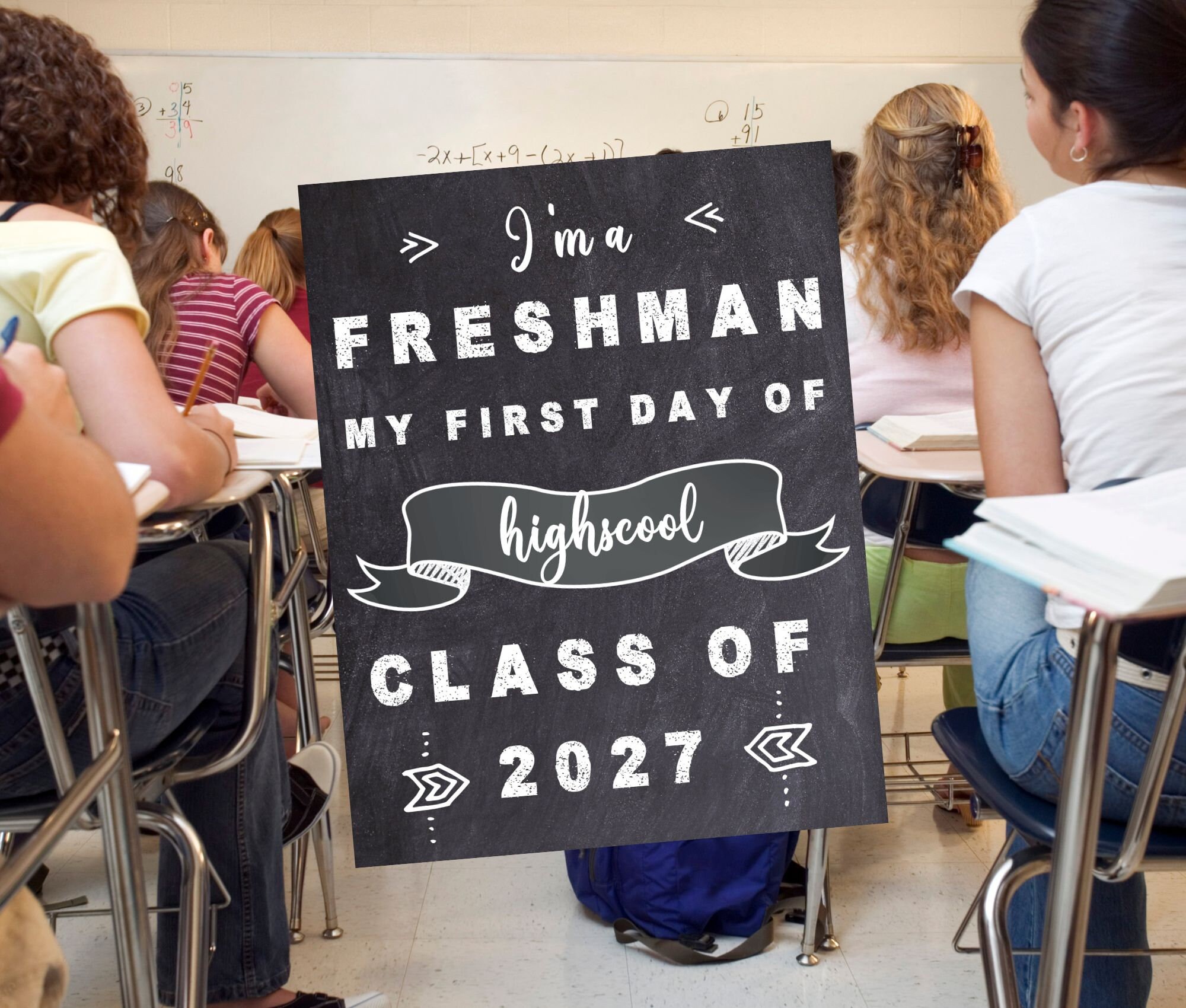 Editable Freshman of 9th Grade First Day of Freshman - Etsy