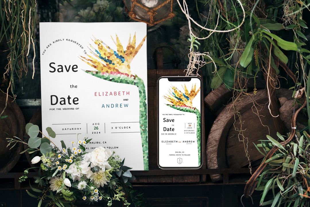 Editable Wedding Pixel Orioles Themed Save the Date Invite, SMS Invite ...