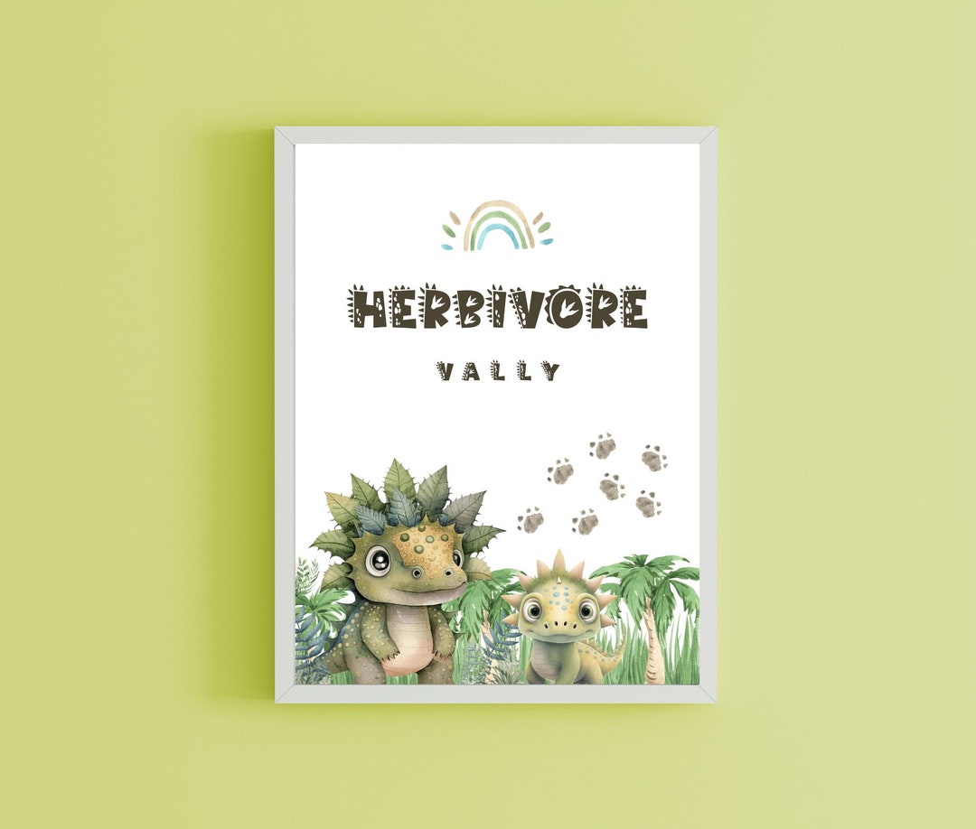 Not-editable Dinosaur Birthday Decor Sign|food Bar Sign|dino T-rex ...