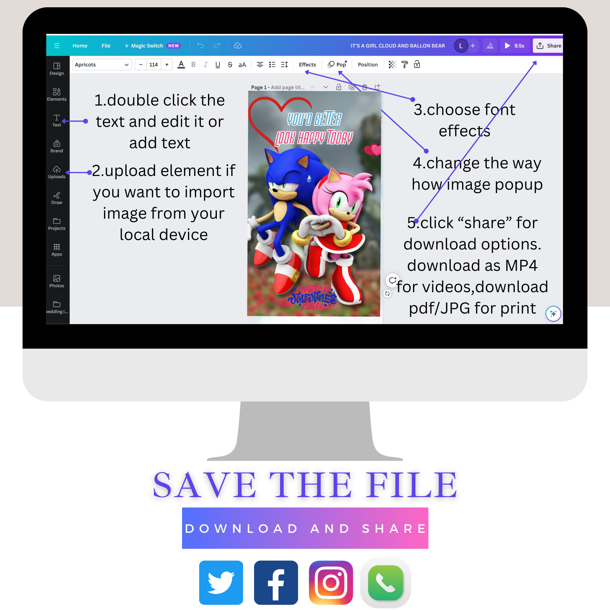 Sonic Printable Valentine's Card Template|sonic the Hedgehog ...