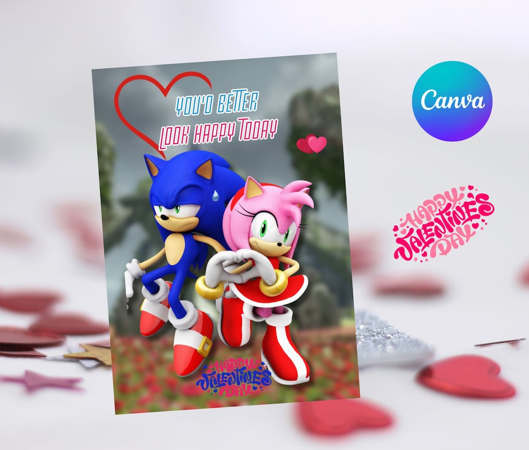 Sonic Printable Valentine's Card Template|sonic the Hedgehog ...