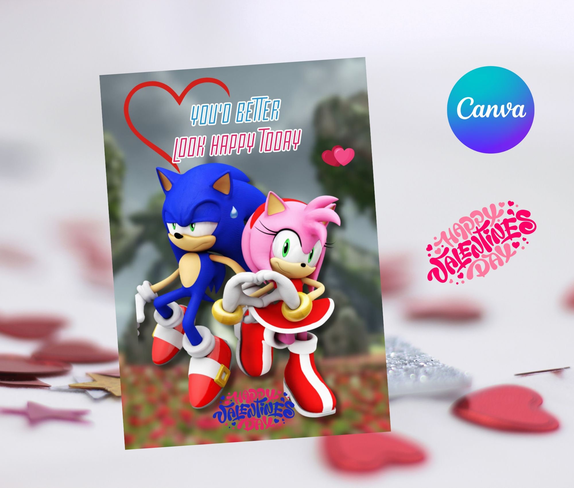 Sonic Printable Valentine's Card Template|sonic the Hedgehog ...