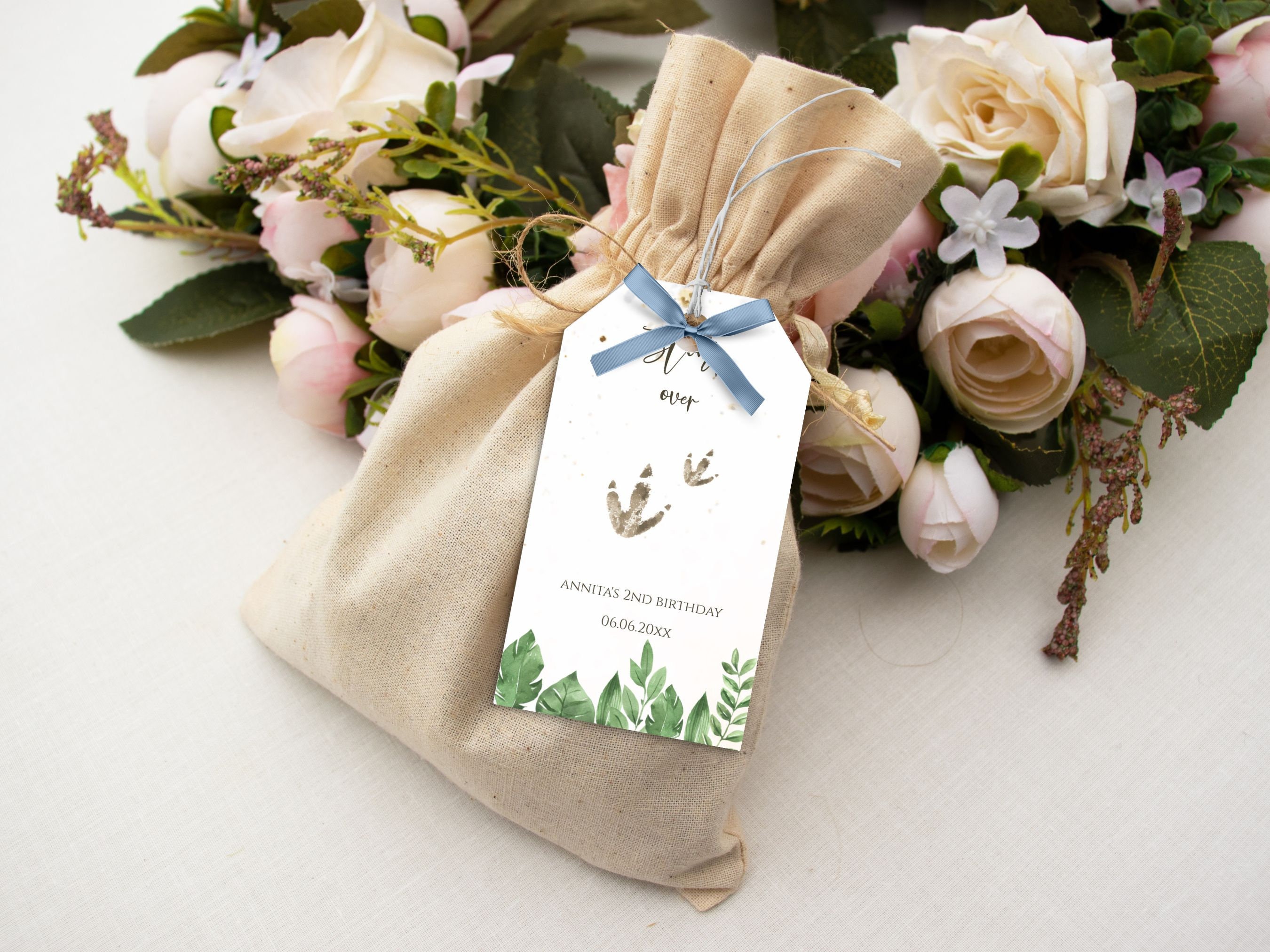 Editable Cute Dinosaur Thanks for Stomping Over Favor Tag| Thank You ...