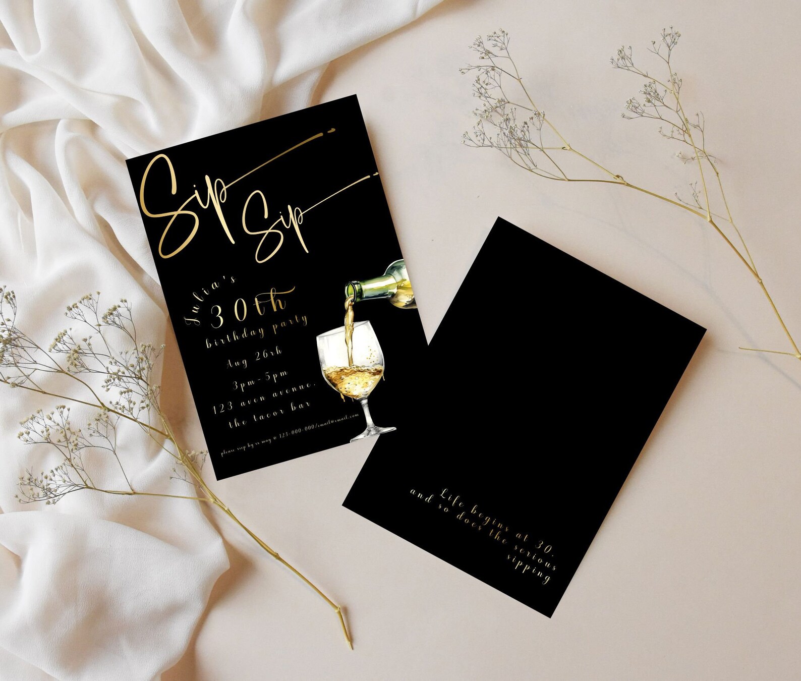 Editable Sipsip 30birthday Invitation|wine Tasting Birthday Invite|life ...