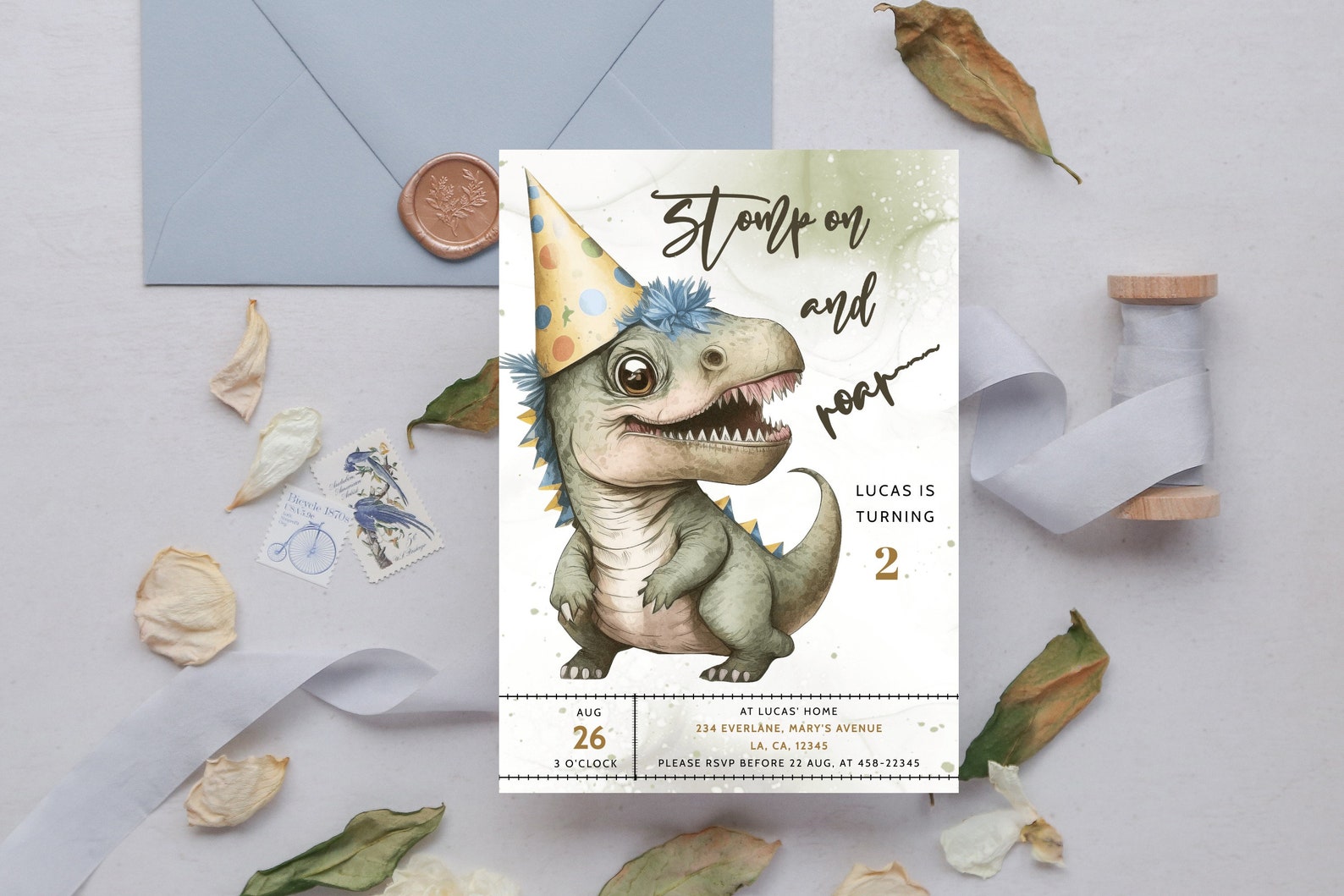 Instant Download "stomp and Roar" Dinosaur Kid Birthday Theme| Turining ...