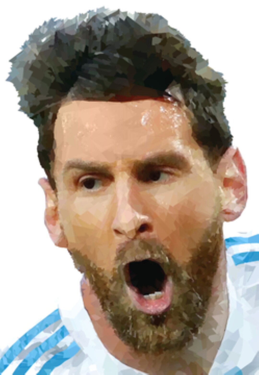 Lionel Messi (the Celebration of the Pulga/argentina) - Etsy