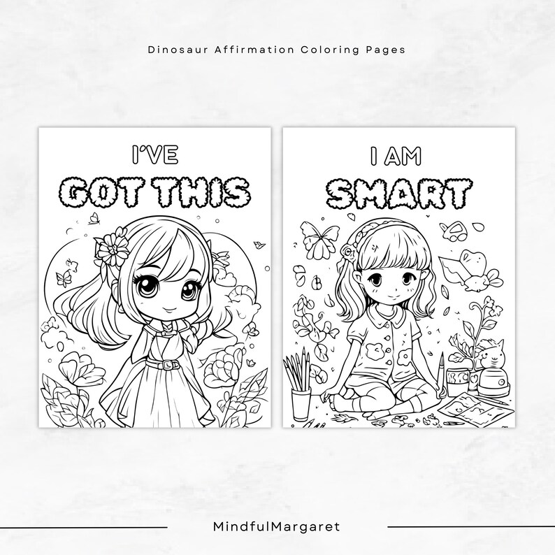 Printable Dolls Affirmation Coloring Book for Girls Positive ...