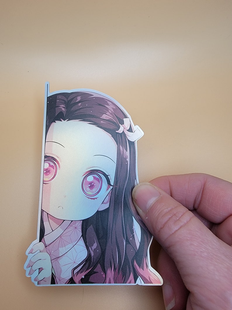 Cute Demon Girl Peaker Sticker Inspired by Demon Slayer - Etsy