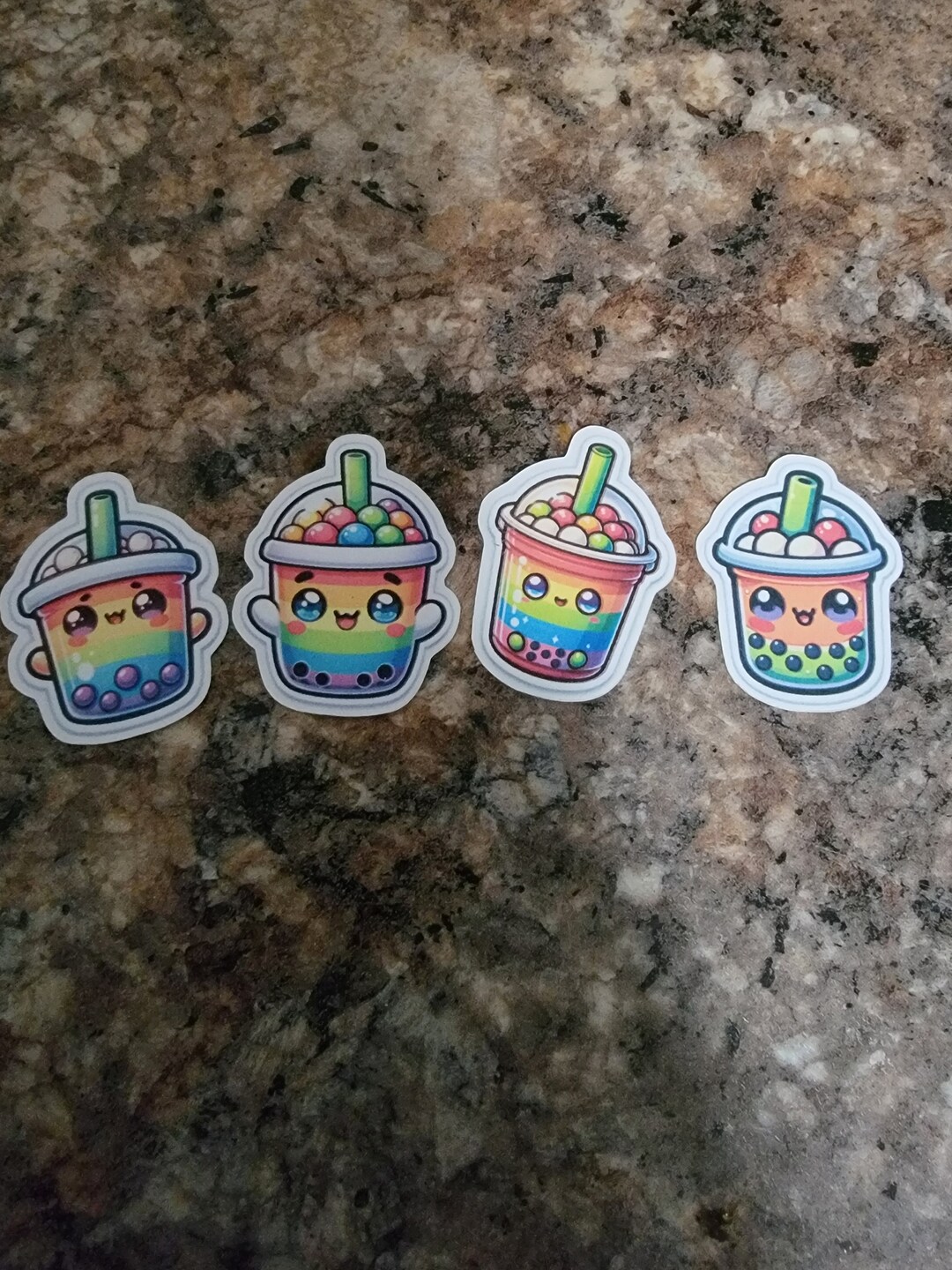 Rainbow Boba Tea Sticker Pack, Milk Tea Sticker Pack, Boba Sticker ...