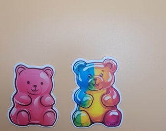 Red Gummy Bear Sticker - Etsy