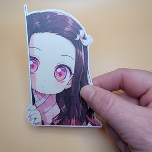 Cute Demon Girl Peaker Sticker Inspired by Demon Slayer - Etsy