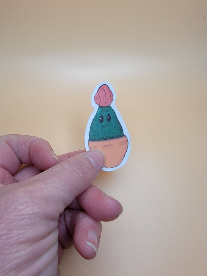 Cute Kawaii Cactus Sticker For Laptops And Water Bottles Etsy