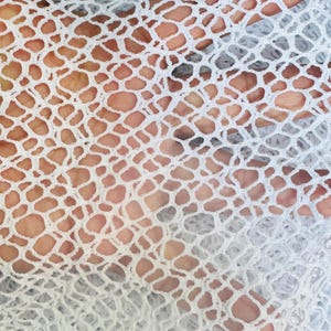 Spider Fishnet Design White Color Nylon Spandex 4-way Stretch 58/60 ...