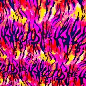 Vivid Tiger Design Pink/multicolor Print on Best Quality of Nylon ...