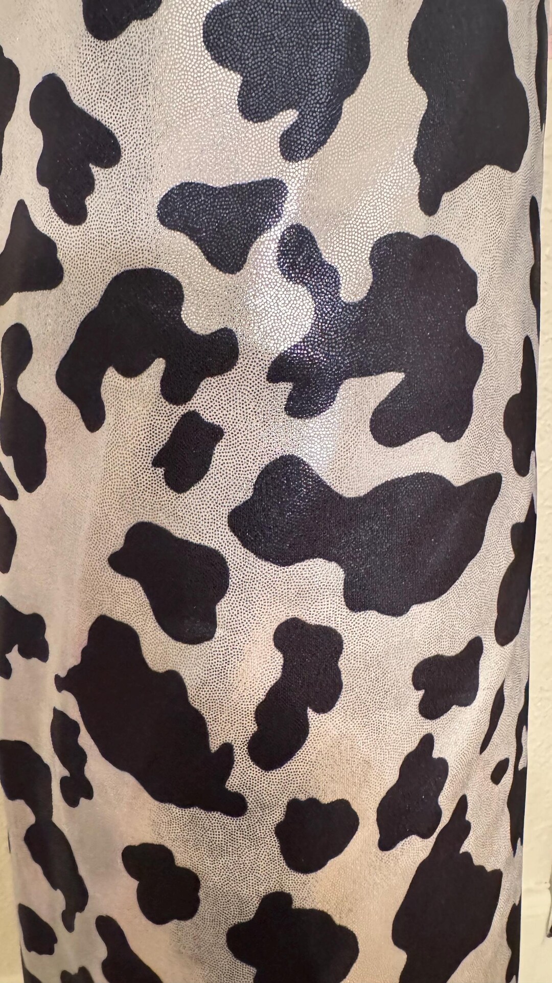 Cow Design Exotic Animal Print on Best Quality of Metallic Nylon ...