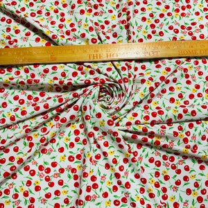 Deluxe Cherry Design Print on Best Quality of Nylon Spandex 4-way ...