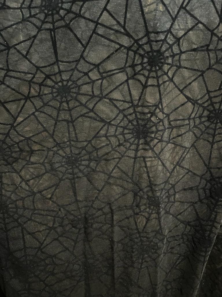 Spiderweb Design on Power Mesh Nylon Spandex With Flocking 4-way ...