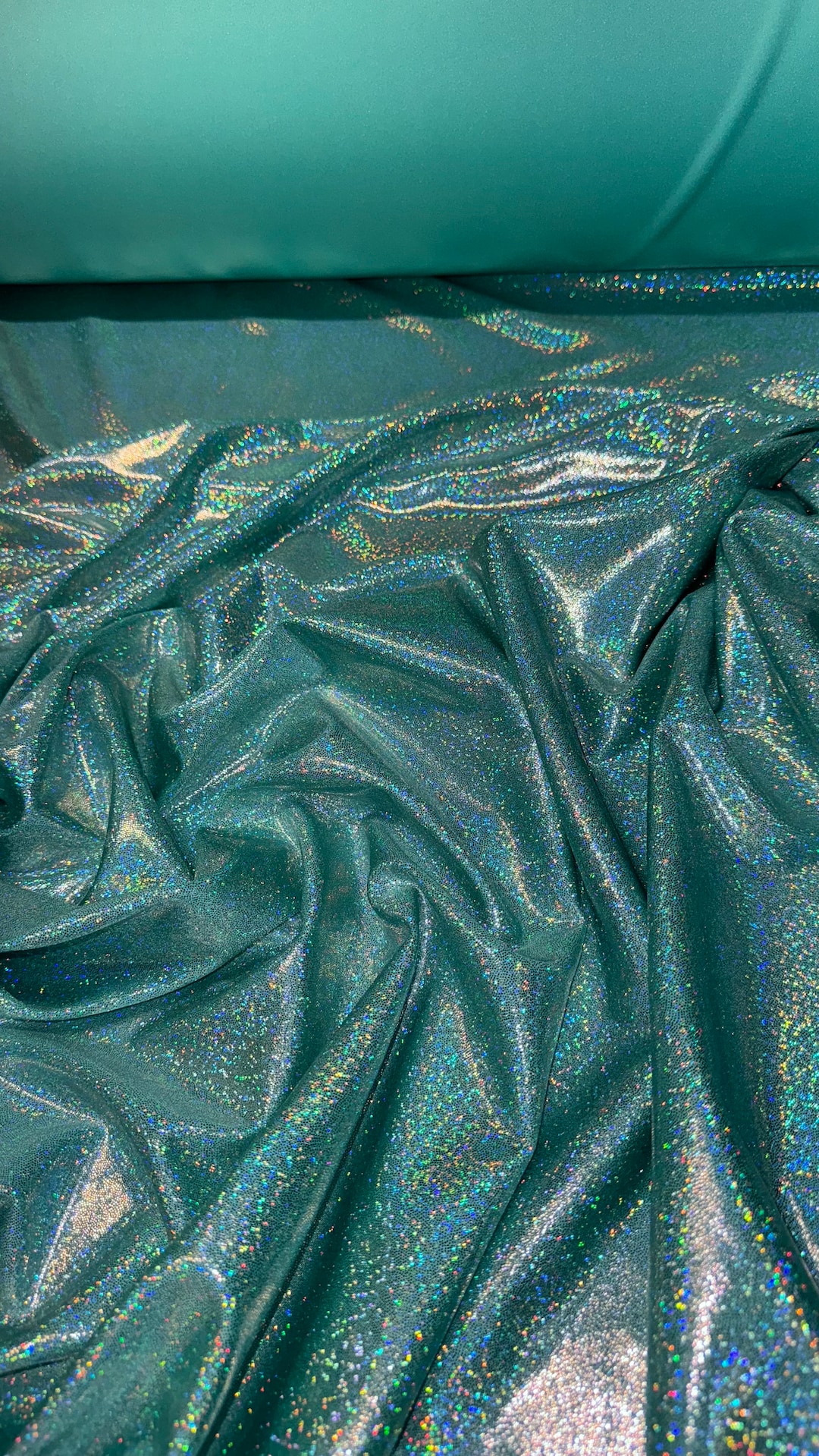 Luxury Sparkling Hologram Foggy Foil Metallic Nylon Spandex 4-way ...