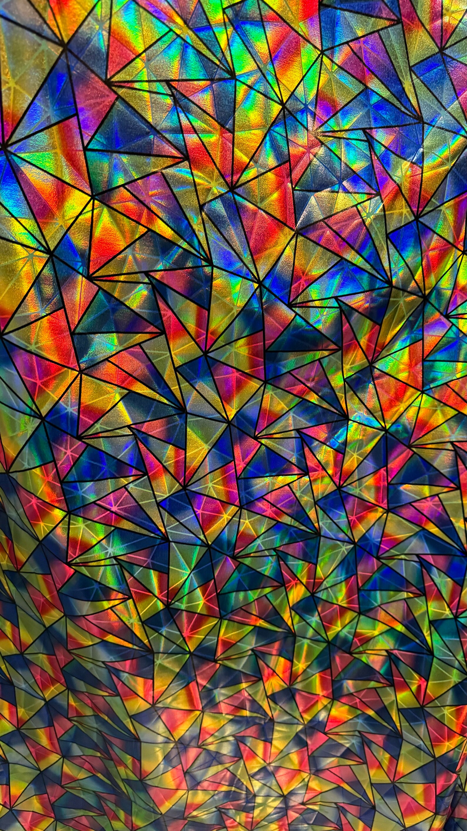 Shattered Glass Design Sapphire Multicolor Metallic Nylon Spandex 4-way ...