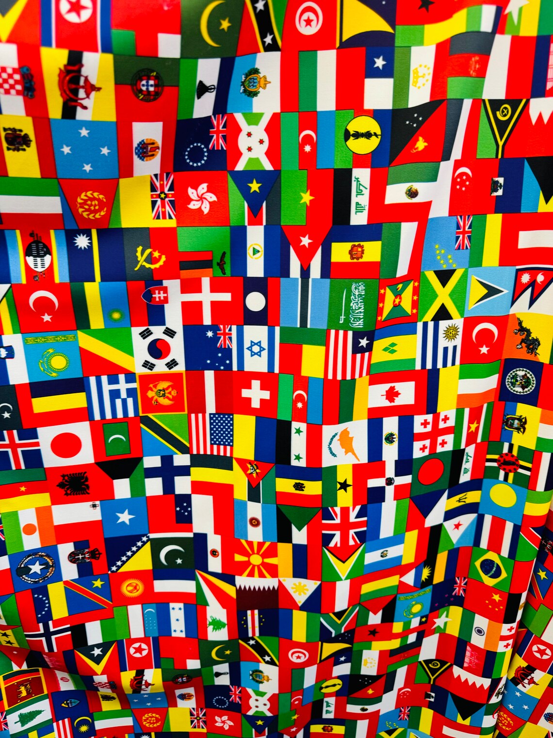 Multi International Flags Design Print on Best Quality of Nylon Spandex ...