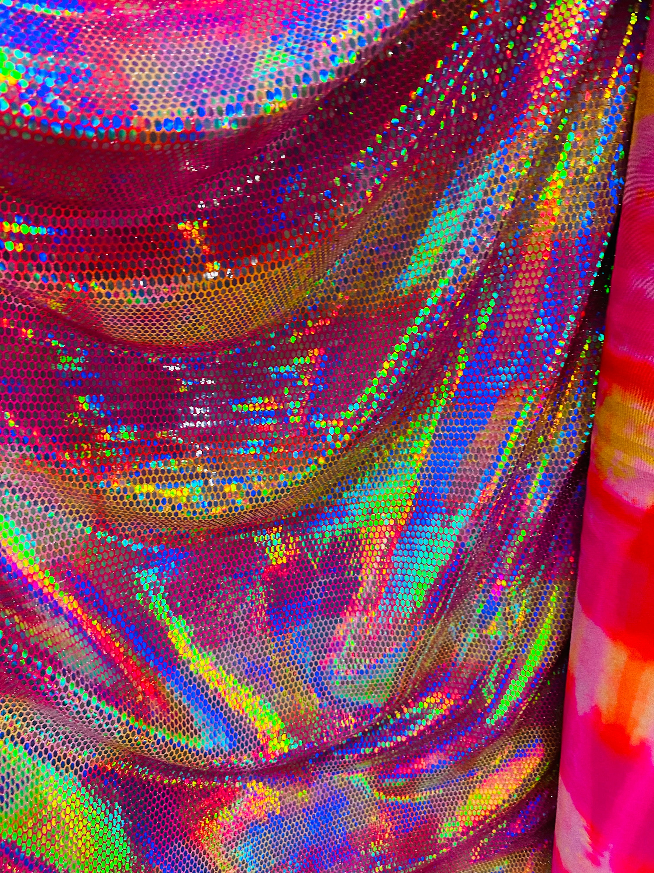 Luxury Honeycomb Design Iridescent Metallic Sequins on - Etsy