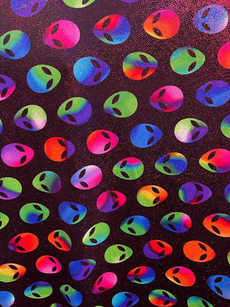 Luxury Alien Design With Foil UV Light It Glows Under Black - Etsy