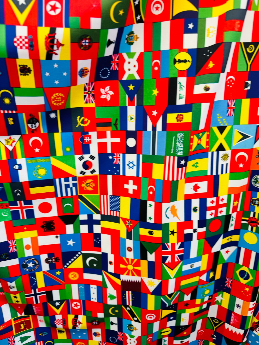 Multi International Flags Design Print on Best Quality of Nylon Spandex ...