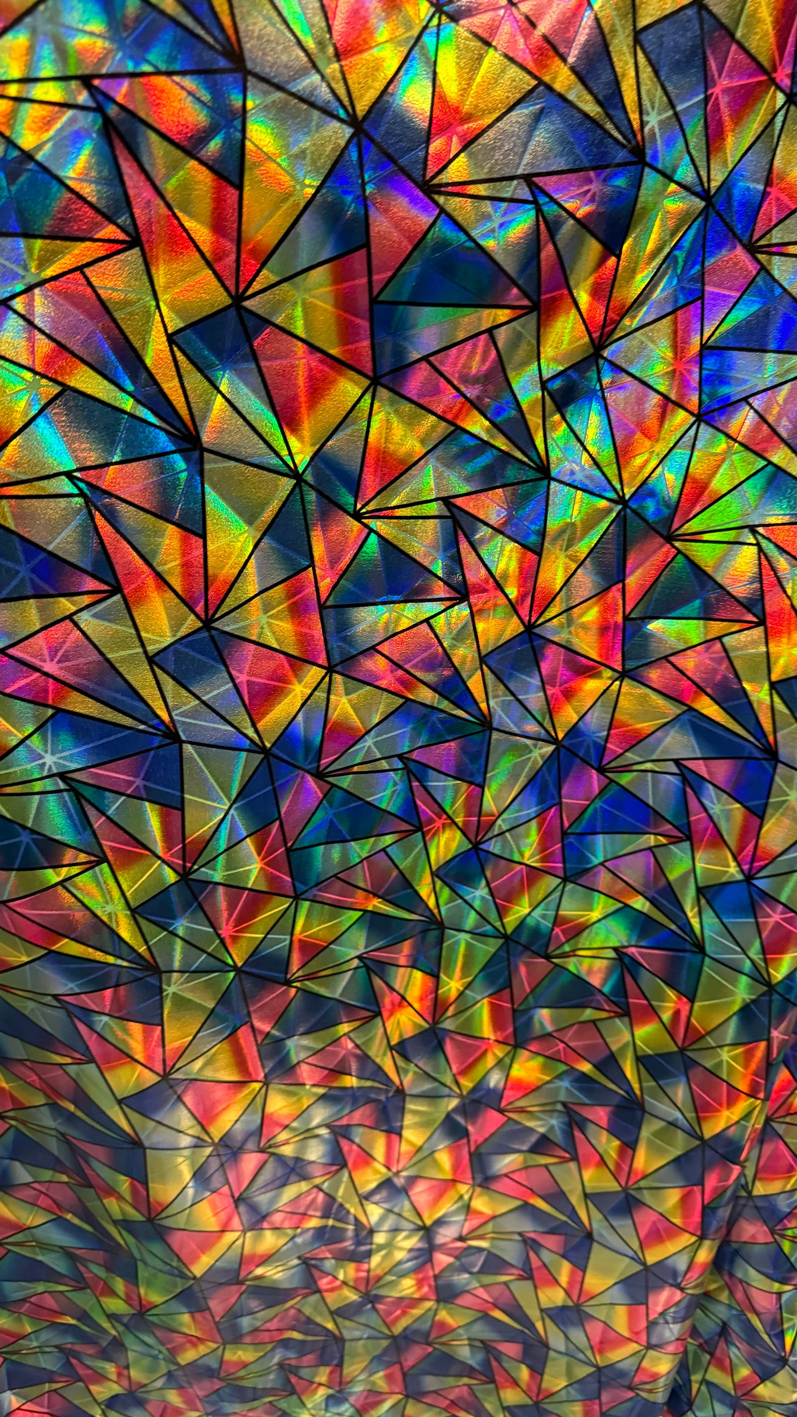 Shattered Glass Design Sapphire Multicolor Metallic Nylon Spandex 4-way ...