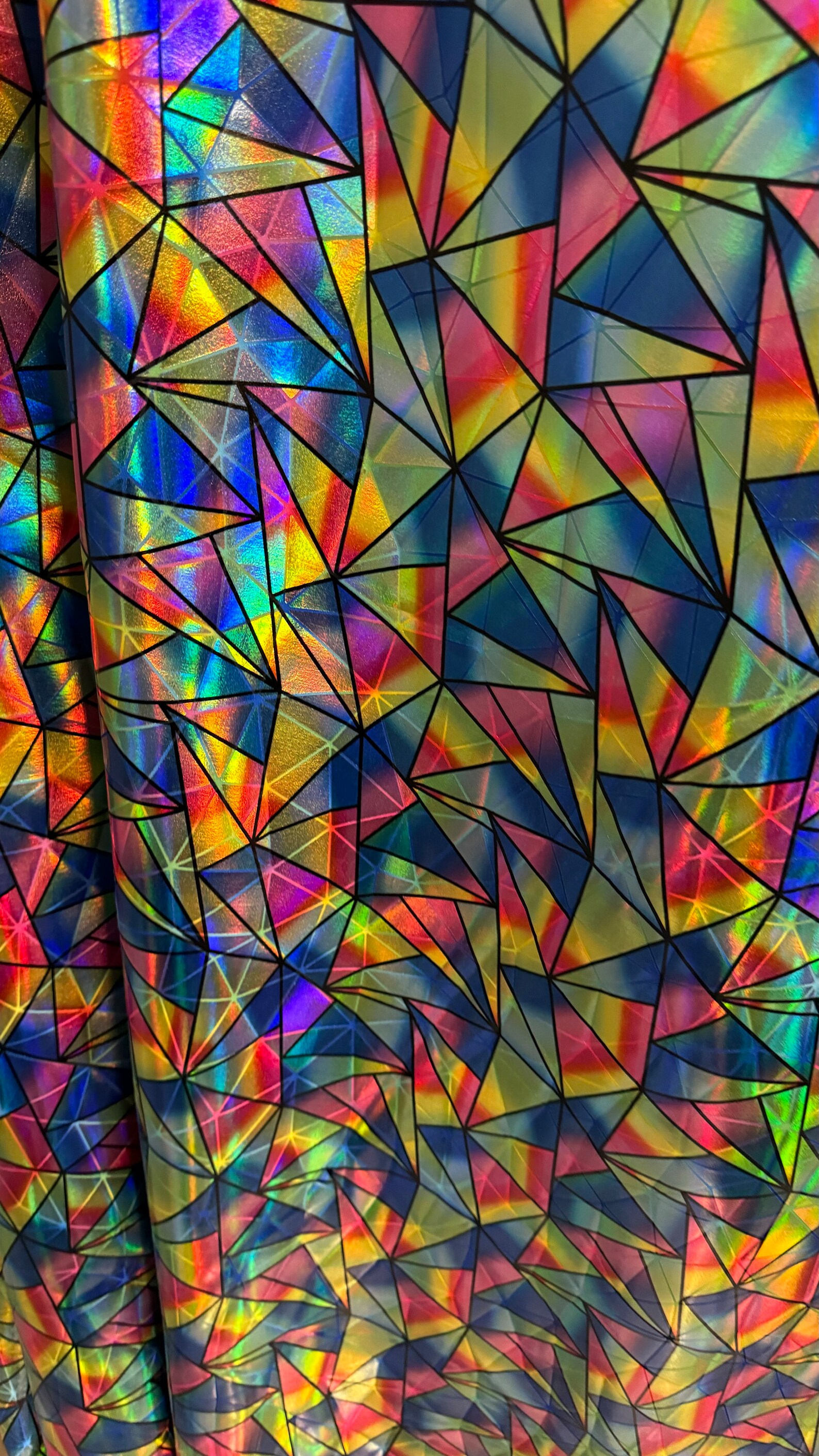 Shattered Glass Design Sapphire Multicolor Metallic Nylon Spandex 4-way ...